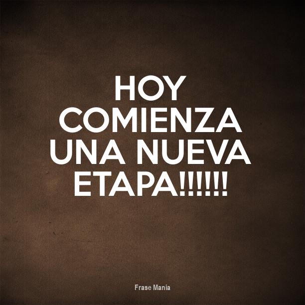Cartel para: Hoy comienza una nueva etapa!!!!!!