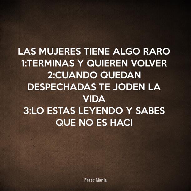 Cartel para: LAS MUJERES TIENE ALGO RARO 1:TERMINAS Y QUIEREN VOLVER 2 ...