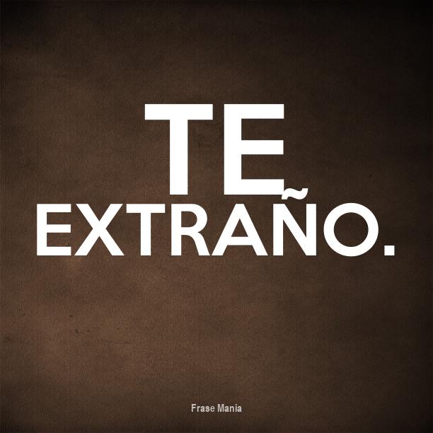 Cartel para: Te extraño.
