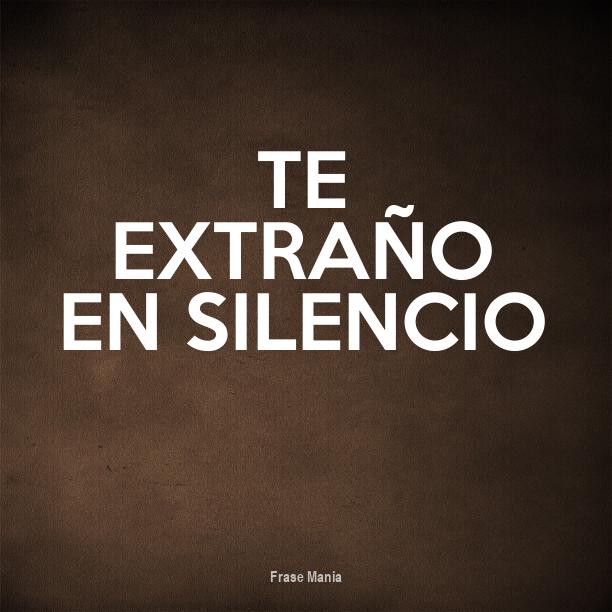 Cartel para: Te extraño en silencio