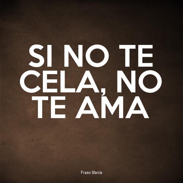 Cartel para: Si no te cela, no te ama