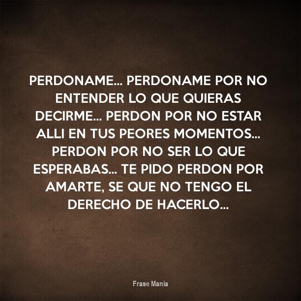 Cartel para: Perdoname... Perdoname por no entender lo que quieras ...
