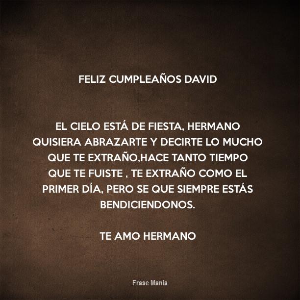 Te Extrano Mucho Hermano